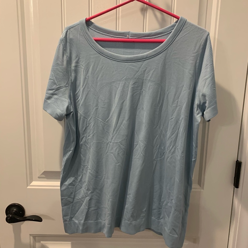 Light Blue Lululemon Workout Top Womens - Gem